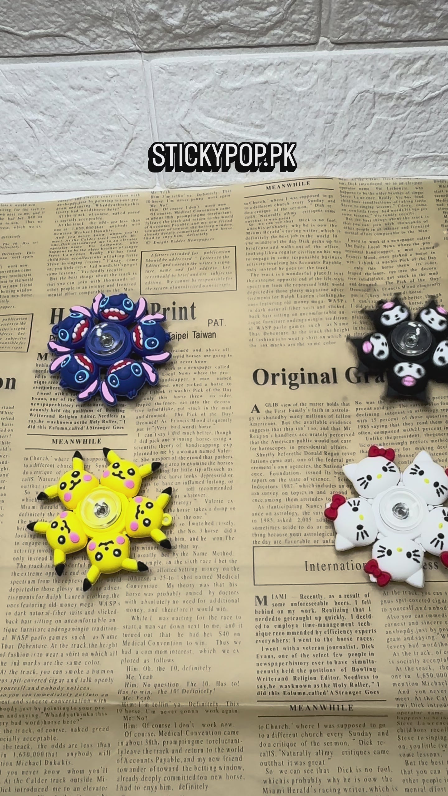Kuromi |Stitch | Pikachu |Hello Kitty |Spinner – Sticky Pop Stationery